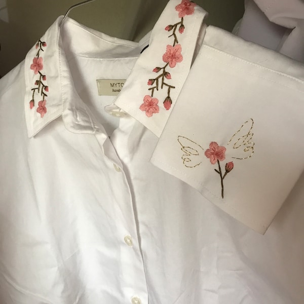 Hand-embroidered Shirt/ Customized Shirt / Hand Embroidery - Etsy