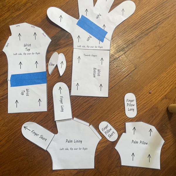 Opossum Handpaw Pattern and Instructions - Etsy