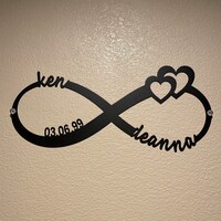 Personalized Wedding Gift for Couple Custom Infinity Sign Wedding Date ...