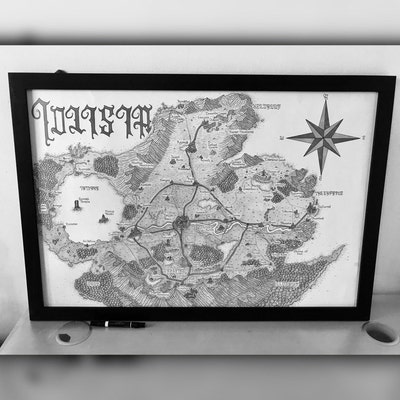 Wheel of Time Map. Hand Drawn in A1 and A2 Sizes With Unique City ...