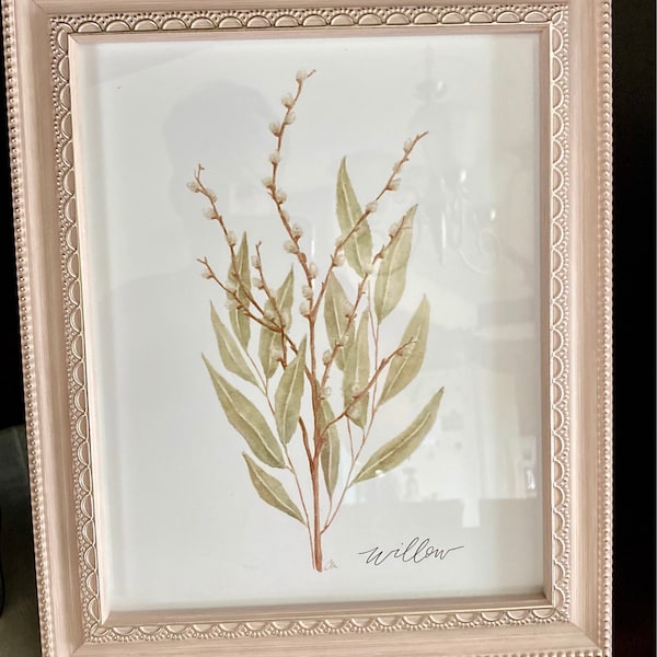 Willow Leaves Print - Plant Print, Watercolor Willow, Watercolor Print ...