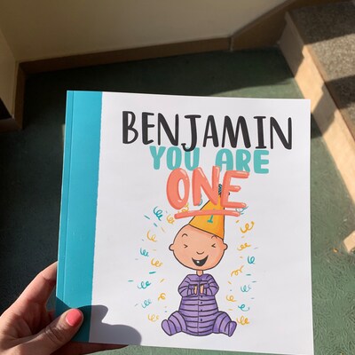 Personalised 'you Are One' 1st Birthday Book, First Birthday Gift for ...