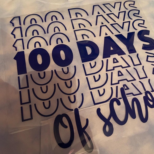 100 Days of School SVG PNG: T-shirt Design Cut Files Cricut (digital ...