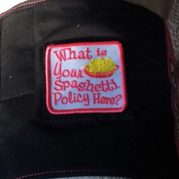 1 Patch, Sew-on, 3 Inch Square, What is Your Spaghetti Policy Here - Etsy