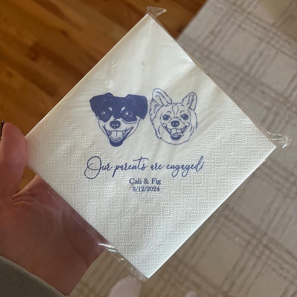 Personalized Love Note Handwriting Napkins, Custom Valentine's Day ...