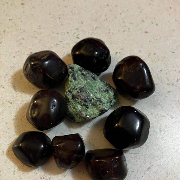 Garnet Star Flash Tumble Large Red Garnet Crystal Tumbled Raw Stone ...