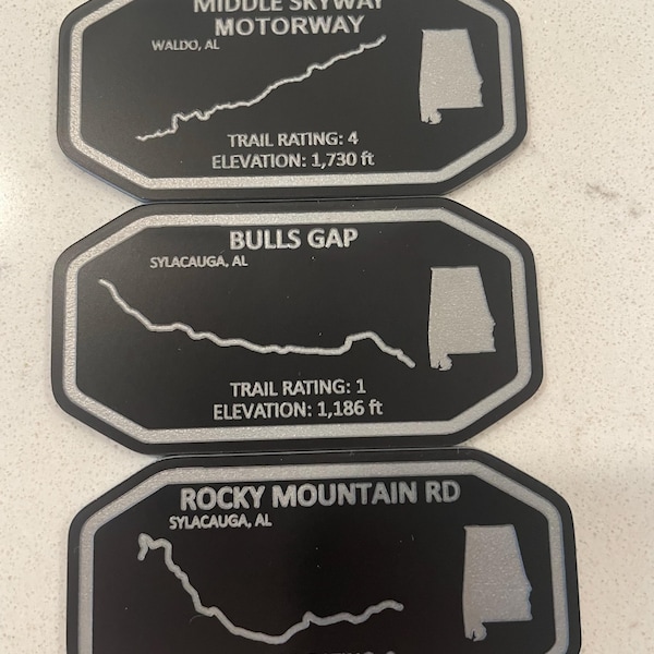 Custom Off-road Trail Badges for Jeep, Truck, Broncho, Chevy, Ford 4x4 ...