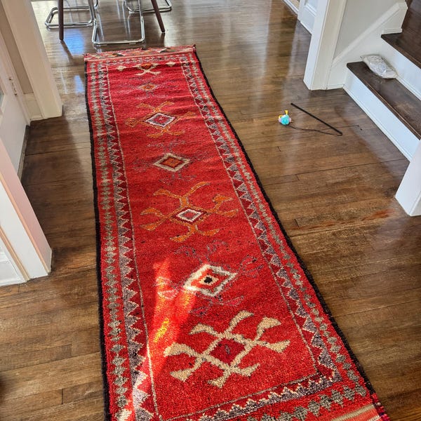 6x10 Natural Rug, Vintage Red Rug, İnterior Design Rug, Antique Hand ...