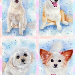 Custom Hand Painted Dog Portrait Custom Pet Portrait Custom | Etsy