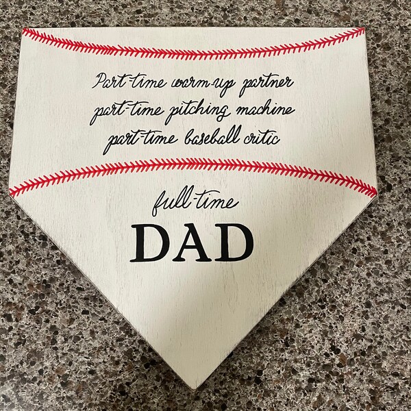 Baseball Sign - Homeplate Sign - Baseball Dad Gift - Home Plate Wall ...