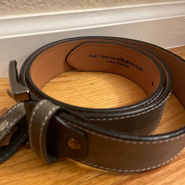 Personalized Handmade Belt for Dad, Valentines Day Gift for Him, Gift ...
