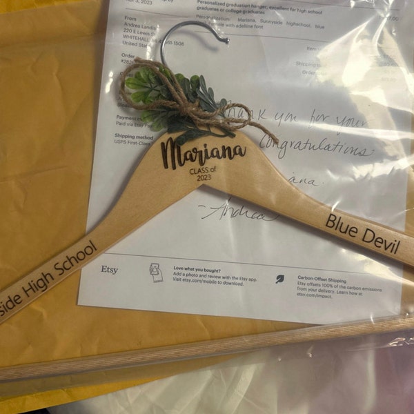 Personalized Graduation Hanger, Excellent for High School Graduates or ...