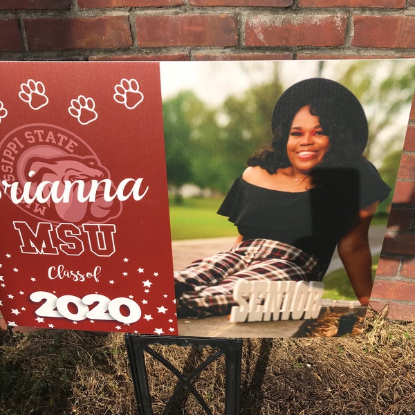 Contoured Graduate Sign Graduate Photo Board Senior 2024 Photo Board ...