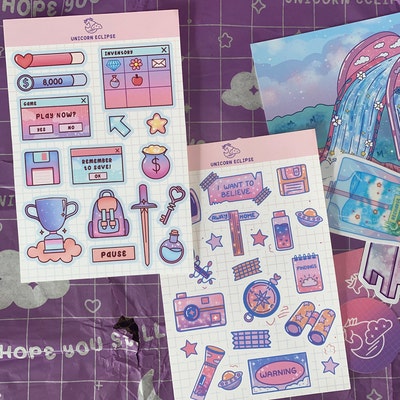 Pastel Cryptidcore Sticker Sheet Planner Stickers - Etsy
