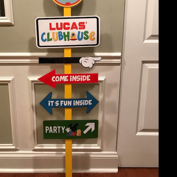 Personalized Customized Mickey Mouse Clubhouse Party Sign - Digital ...
