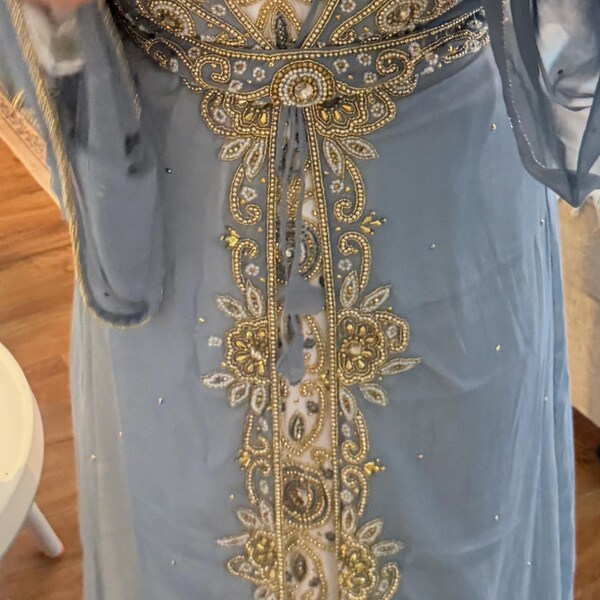 Sale !! Dubai Moroccan Kaftan Fish Cut Arabic Abaya Maxi Hand Beaded ...