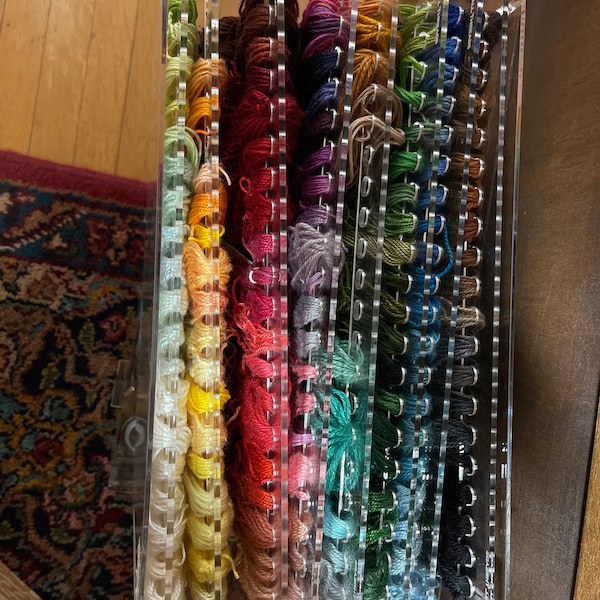 20 HOLE Hanging File Thread Organizer, 1/8" Thick Acrylic, for DMC ...