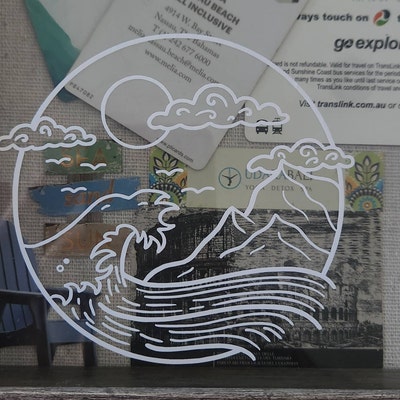 Mountain Ocean Waves Vinyl Decal Car Decal Window Decal Adventure Lover ...