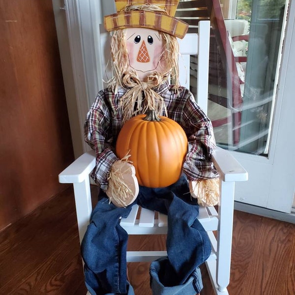 Scarecrow Porch Decor, Greeter Primitive Fall Decor, Fall Porch, Fall ...