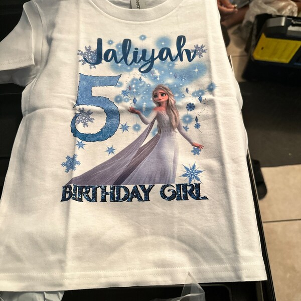 Frozen Birthday Shirt , Elsa Birthday Shirts, Frozen Custom Shirt , Frozen Personalized Tee ...