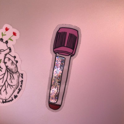 Blood Collection Tube, Glitter Holo Science Sticker, Geekery, Gift for ...