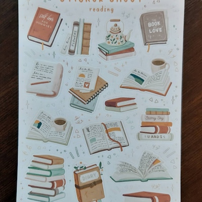 Sticker Sheet Reading Journaling Stickers for Your Planner - Etsy