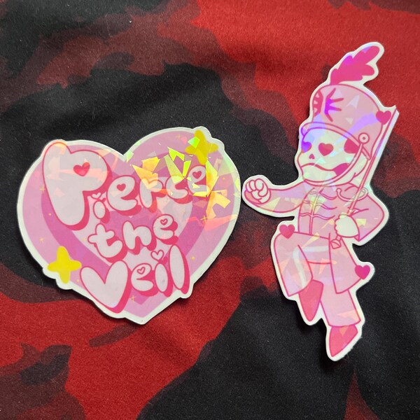 Cute Rainbow Metalcore Kawaii Metalhead Bear | Glossy Vinyl Waterproof ...