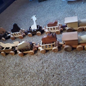 Custom Handmade Wooden Train Set - Etsy