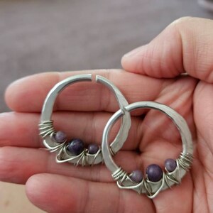 10 Gauge Ear Weights Blue Quartz Tunnel Hangers - Etsy