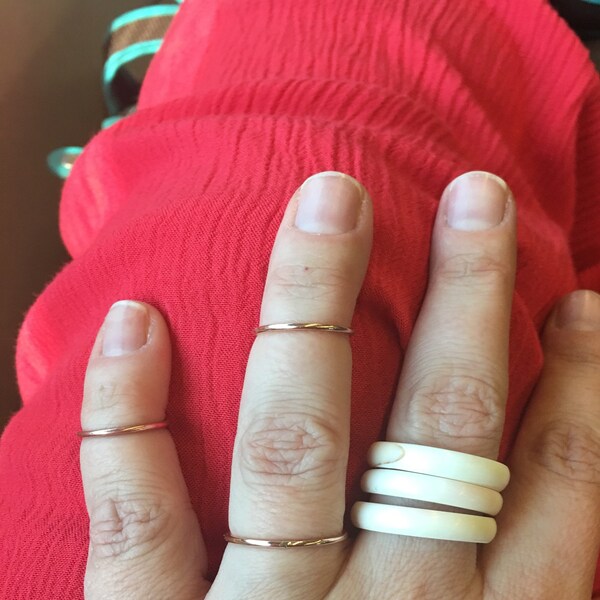 Set of 4 Knuckle Rings, Knuckle Rings, Knuckle Ring Set, Stacking Rings ...