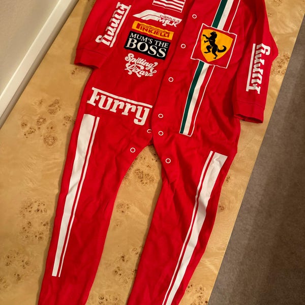 Formula Onesie, Retro Gulp Race Suit Replica, Total Personalisation - Etsy