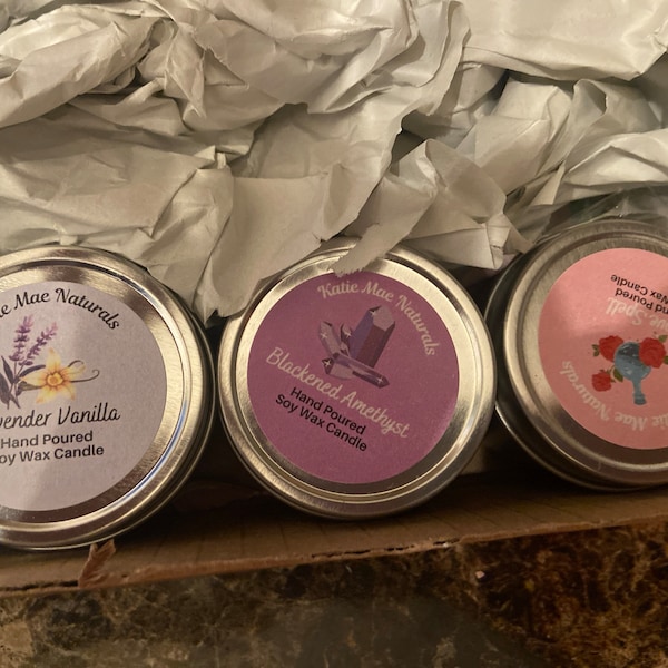 Scent Sample Mini Candle: Soy Wax Travel Candle (2 Oz) - Etsy