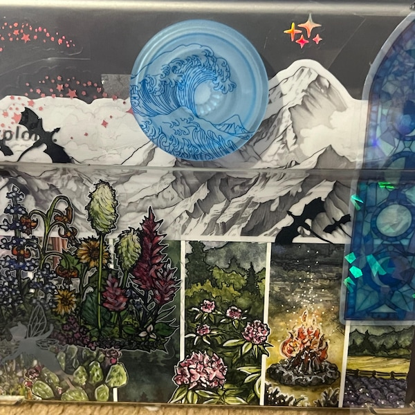 Northwest Landscape Wrap Sticker, 2x8 Clear Vinyl Die Cut Sticker ...