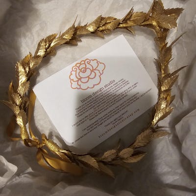 Gold Leaf Laurel, Gold Crown, Greek God, Wedding, Gift for Him ...