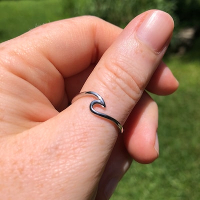 Small Wave Ring, Ocean Tide Ring, Pura Vida Ring, Sea Lover Ring ...