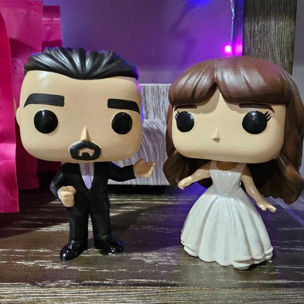Two Custom Pop Figures + Custom Pop Box, Wedding Cake Toppers ...