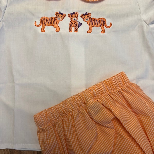 Light Fill Girl Tiger Trio Embroidery Design - Etsy