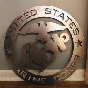US Marine Corps Metal Sign Authorized Seller for USMC Logo USMC Sign ...