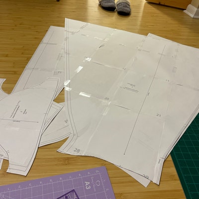 Asymmetrical Two-piece Dress Sewing Pattern PDF XS-XL - Etsy