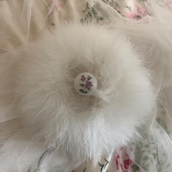 Powder Puff Body Dusting Powder Puff off White Fur Puff With Pink Down ...