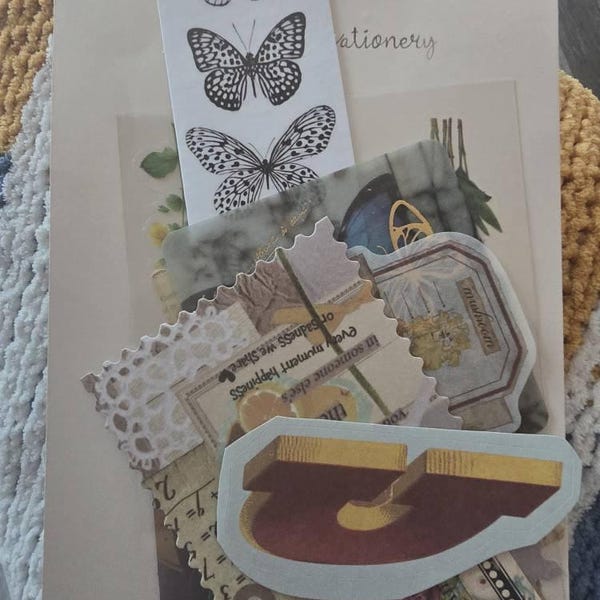 Vintage Ephemera Sticker | Aesthetic Ephemera Sticker for Junk Journal ...