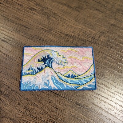 Wave Patch Ocean Iron on Patch Sea Beach Surf Make Waves Great Wave ...