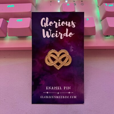 Polyamory Pride, Enamel Pin, Queer Pride, Rainbow Heart, Infinity Heart ...