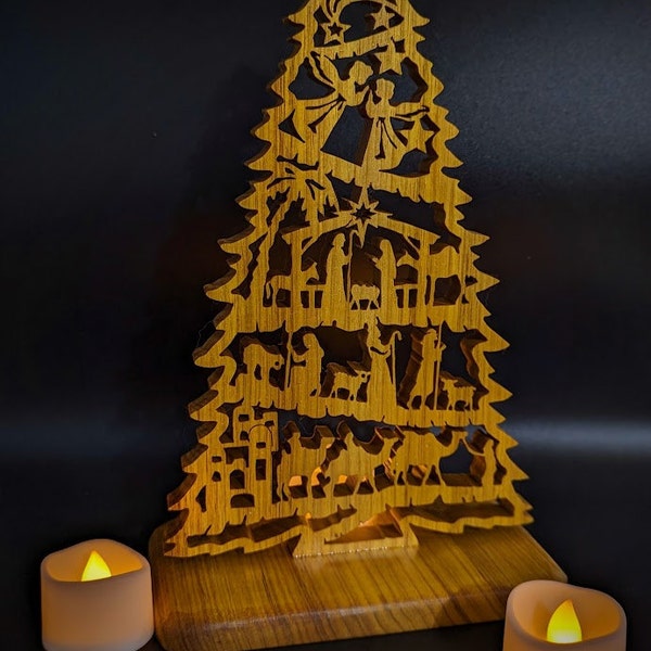 NW017 Nativity Tea Light Stands Digital Pattern Set - Etsy