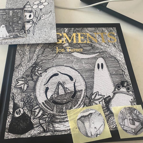 The Greatfrog- Original Spooky Swamp Frog Ink Drawing From Fragments - Etsy