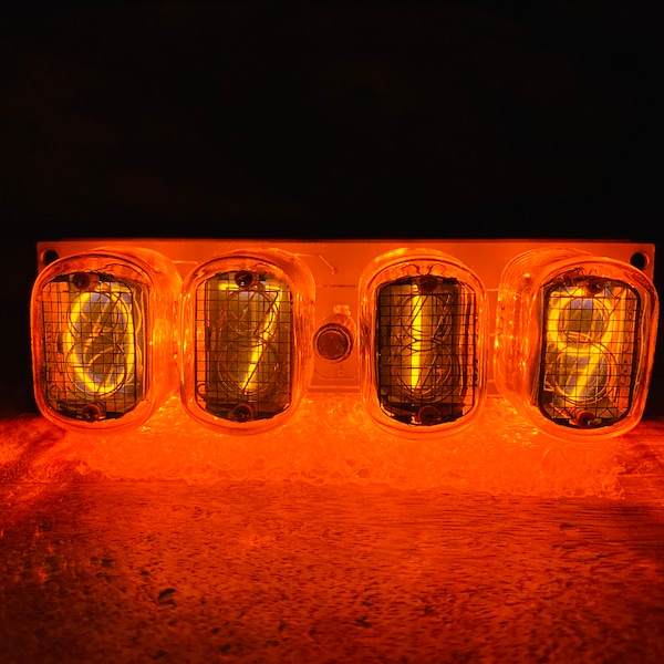 Nixie Tube Clock in 12 Amber ,fallout Style,vintage,steampunk ...