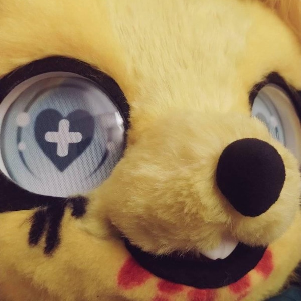 Smilodon Sabretooth Cat Fursuit Head Base Set: Eyes, Moving Jaw, Nose ...