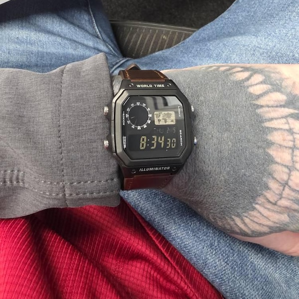 Mission Mods - Custom Casio AE1200 Hydro Blackout Digital Watch ...