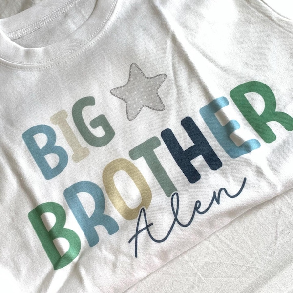 Promoted to Big Brother, Little Brother Personalised Cotton T-shirt ...