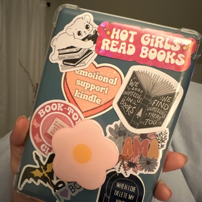 Hot Girls Read Books Sticker Holographic Waterproof Kindle Laptop Funny ...